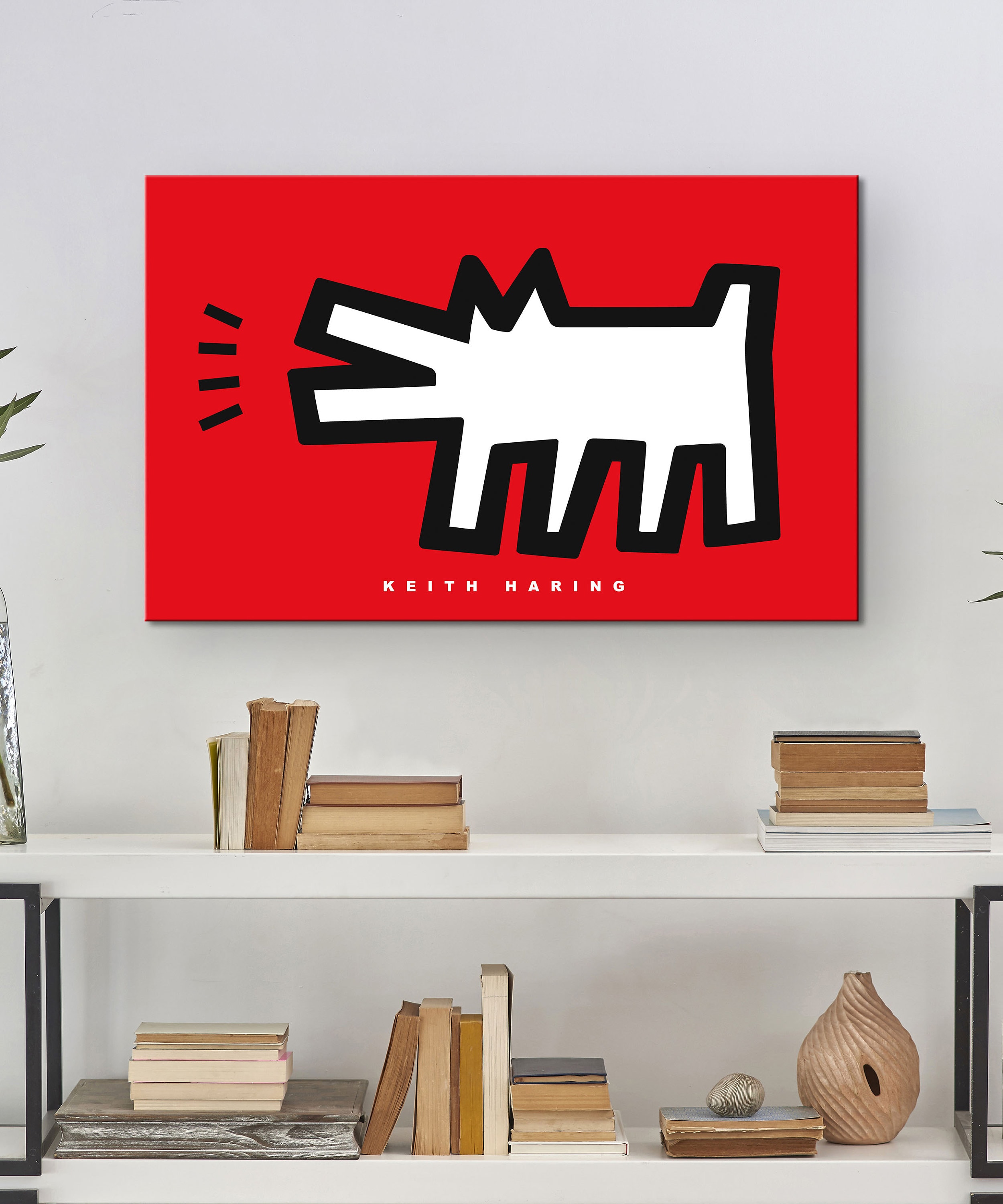 Keith Haring Dog, Keith Haring Prints, Haring Canvas, Keith Haring ...
