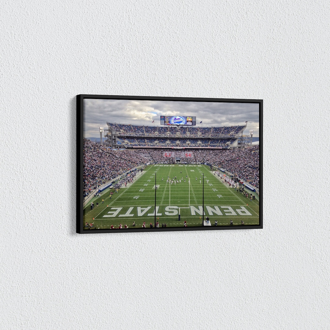 Penn State Beaver Stadium Canvas, Stadium Wall Art, Football Art Print ...