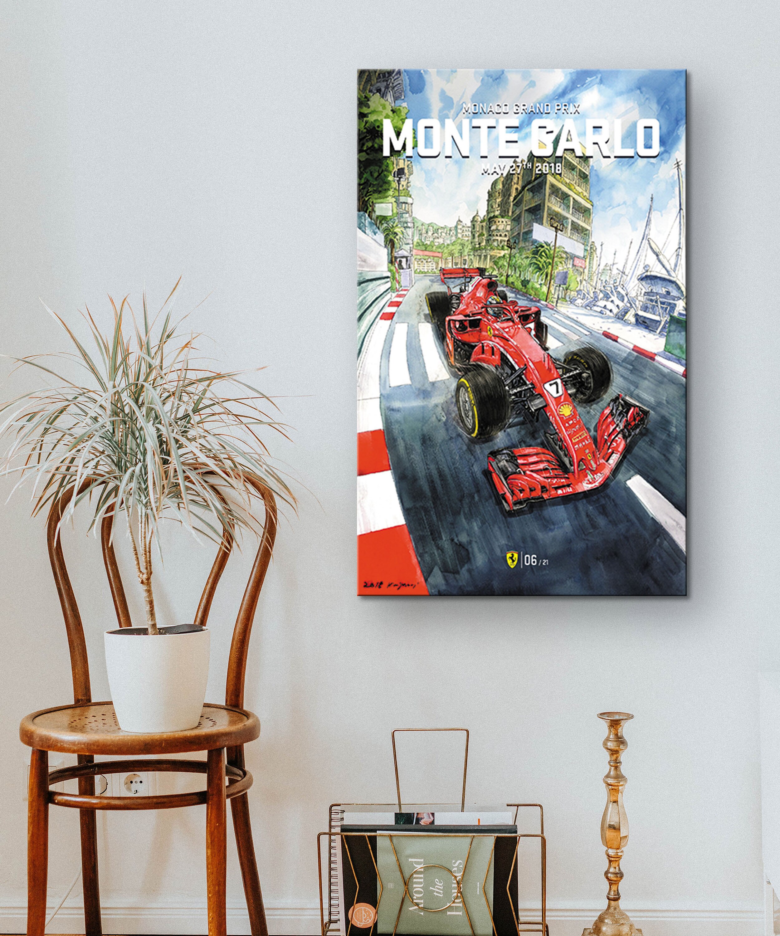 F1 Monaco Grand Prix Monte Carlo Canvas, F1 Poster, 2021 Formula 1 STC ...