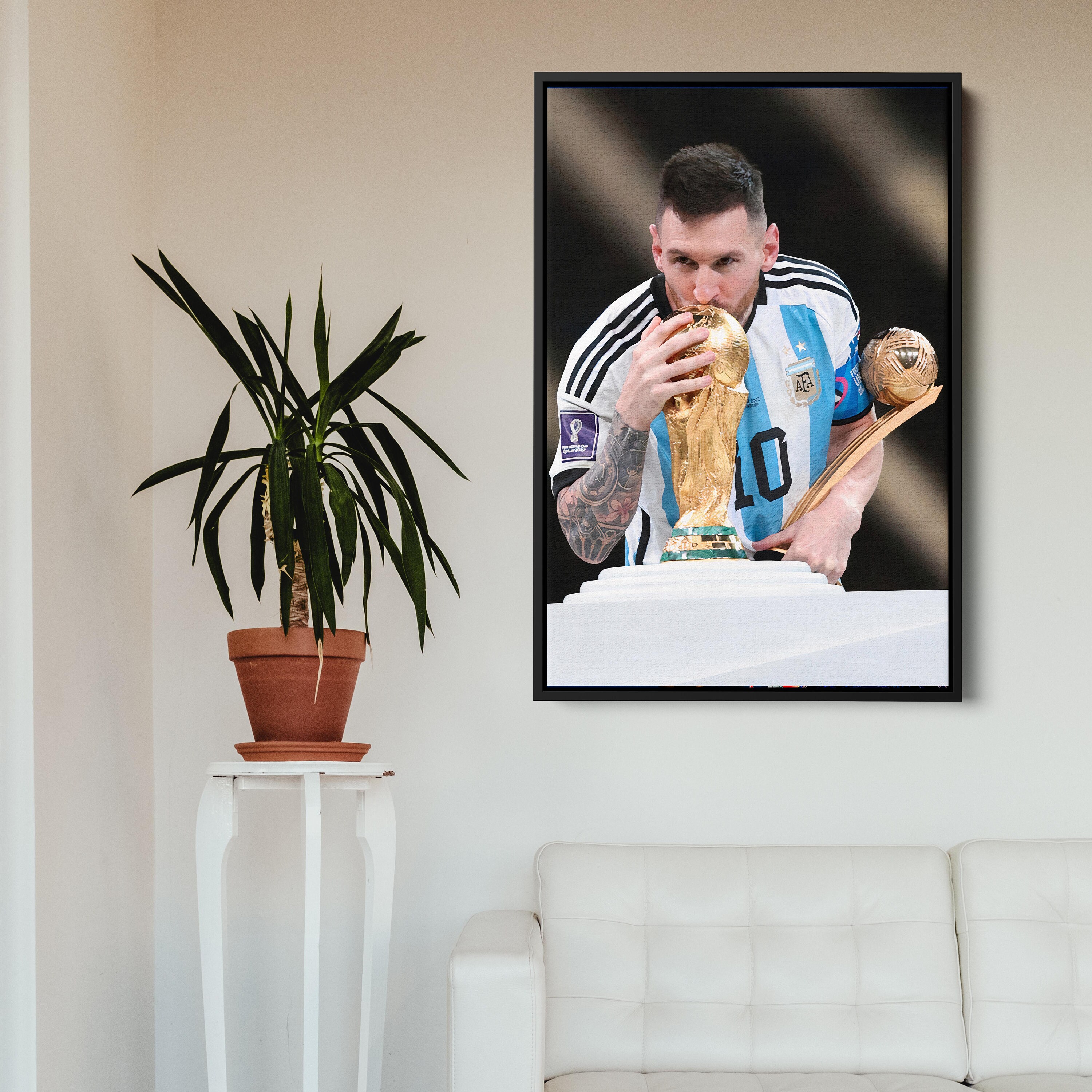 Lionel Messi Canvas, Soccer Player Poster, Argentina Soccer Player ...