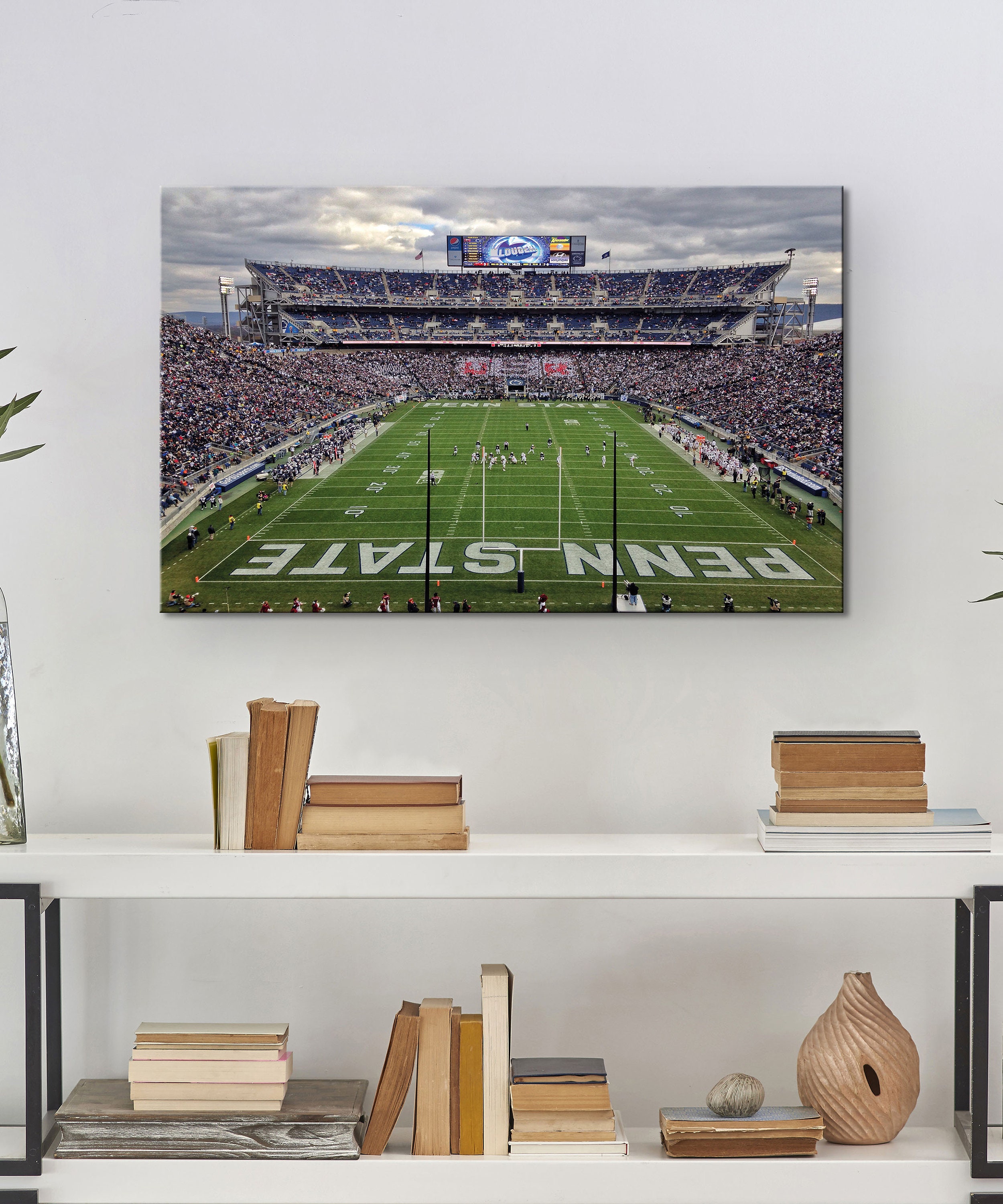 Penn State Beaver Stadium Canvas, Stadium Wall Art, Football Art Print ...