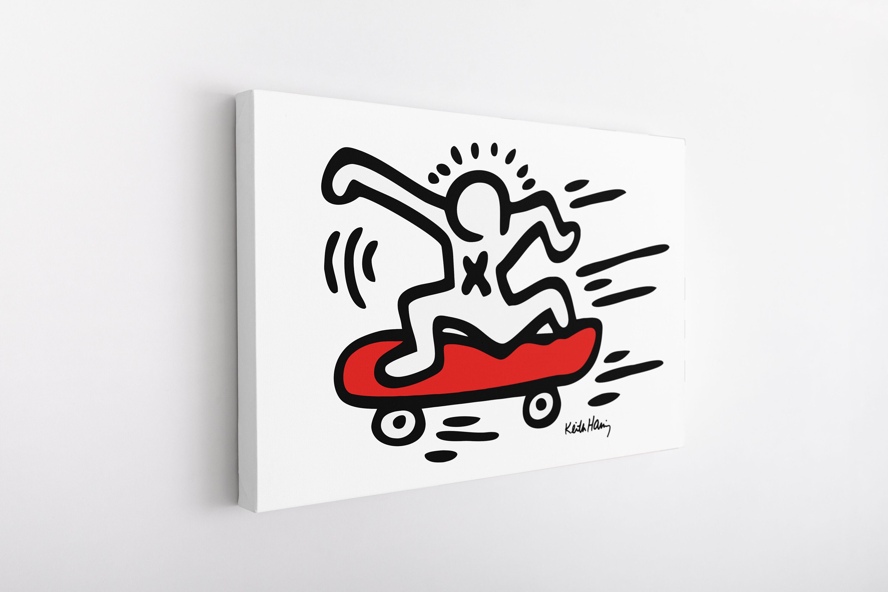 Keith Haring Skate Lover, Pop Art Canvas, Keith Haring Skate Lover ...