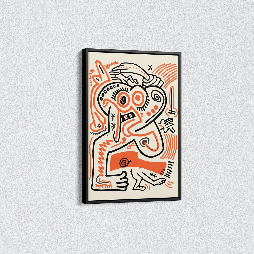 Keith Haring Canvas, Haring Exhibition, Pop Art Poster, Graffiti Art ...