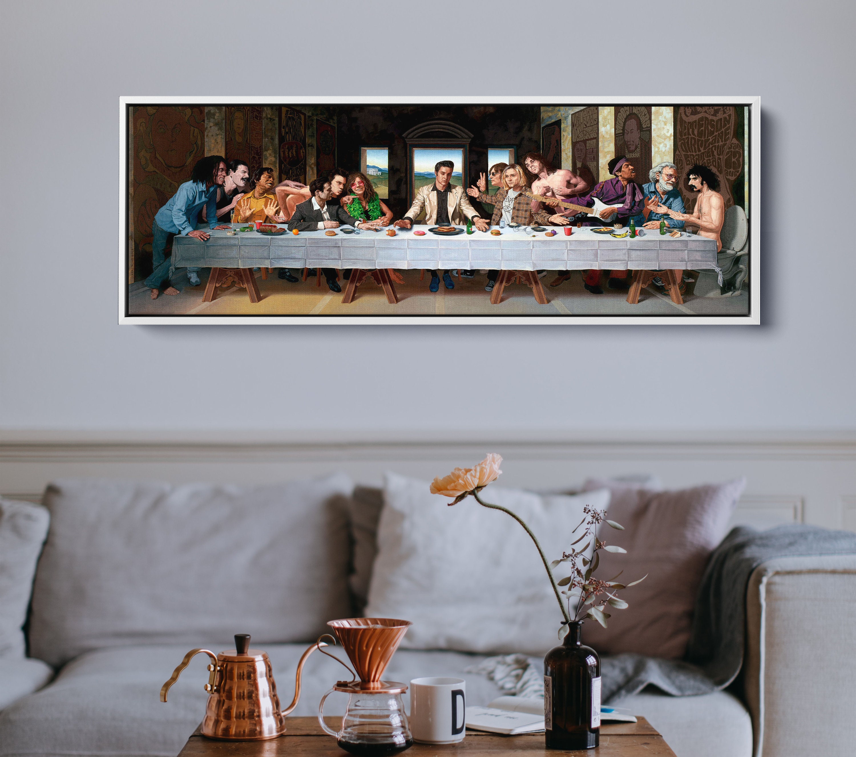 Rockstar Last Supper Canvas Wall Art, Famous People Poster Art ...