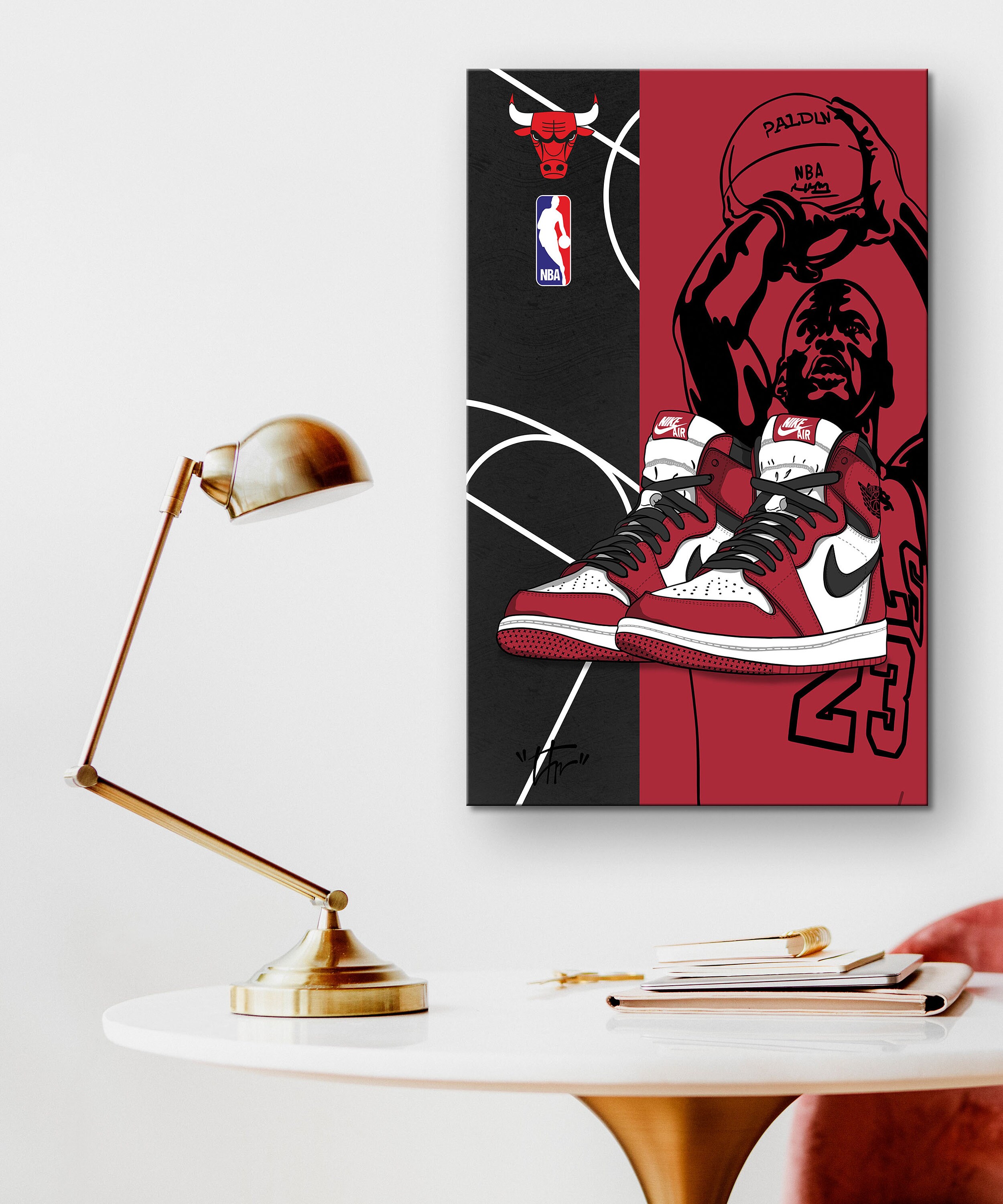 Michael Jordan Wall Art, Chicago Bulls NBA Wall Art, Michael Jordan ...