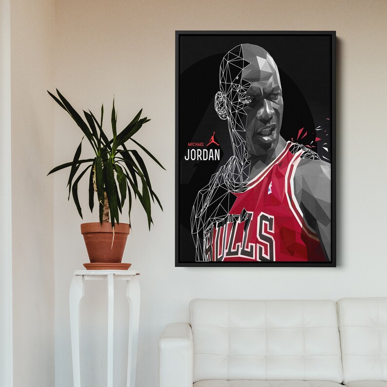Michael Jordan Canvas Wall Art, Basketball All Stars, Chicago Bulls Art ...