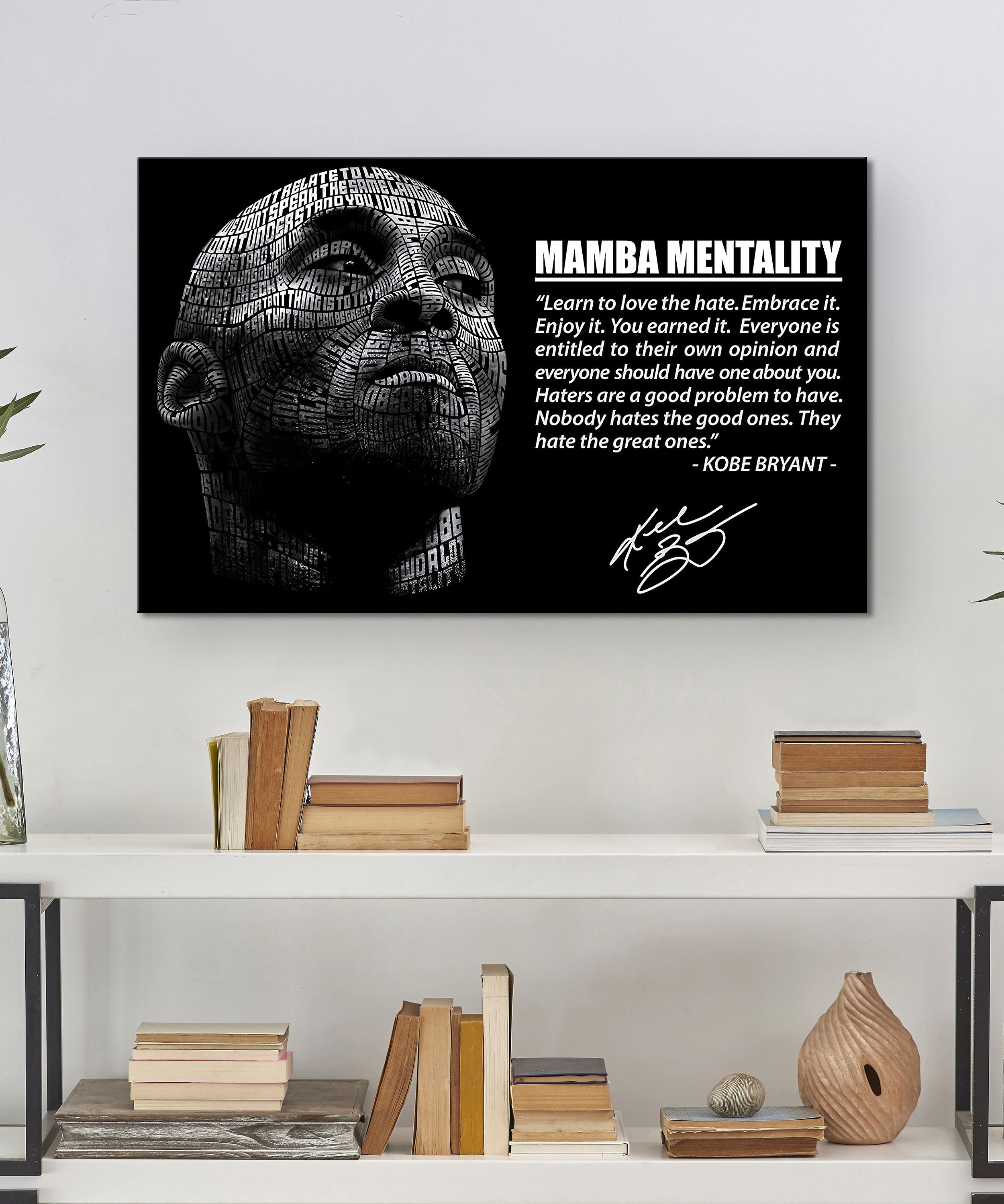 Mamba Mentality Motivation Quotes Poster, Legendary Motivational Canvas ...