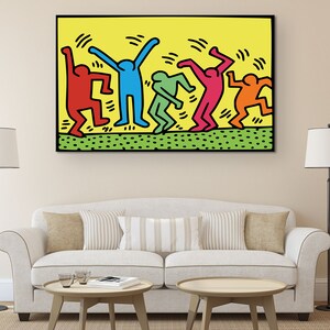Keith Haring Dancing Canvas, Keith Haring Dancer, Dancing People Canvas ...