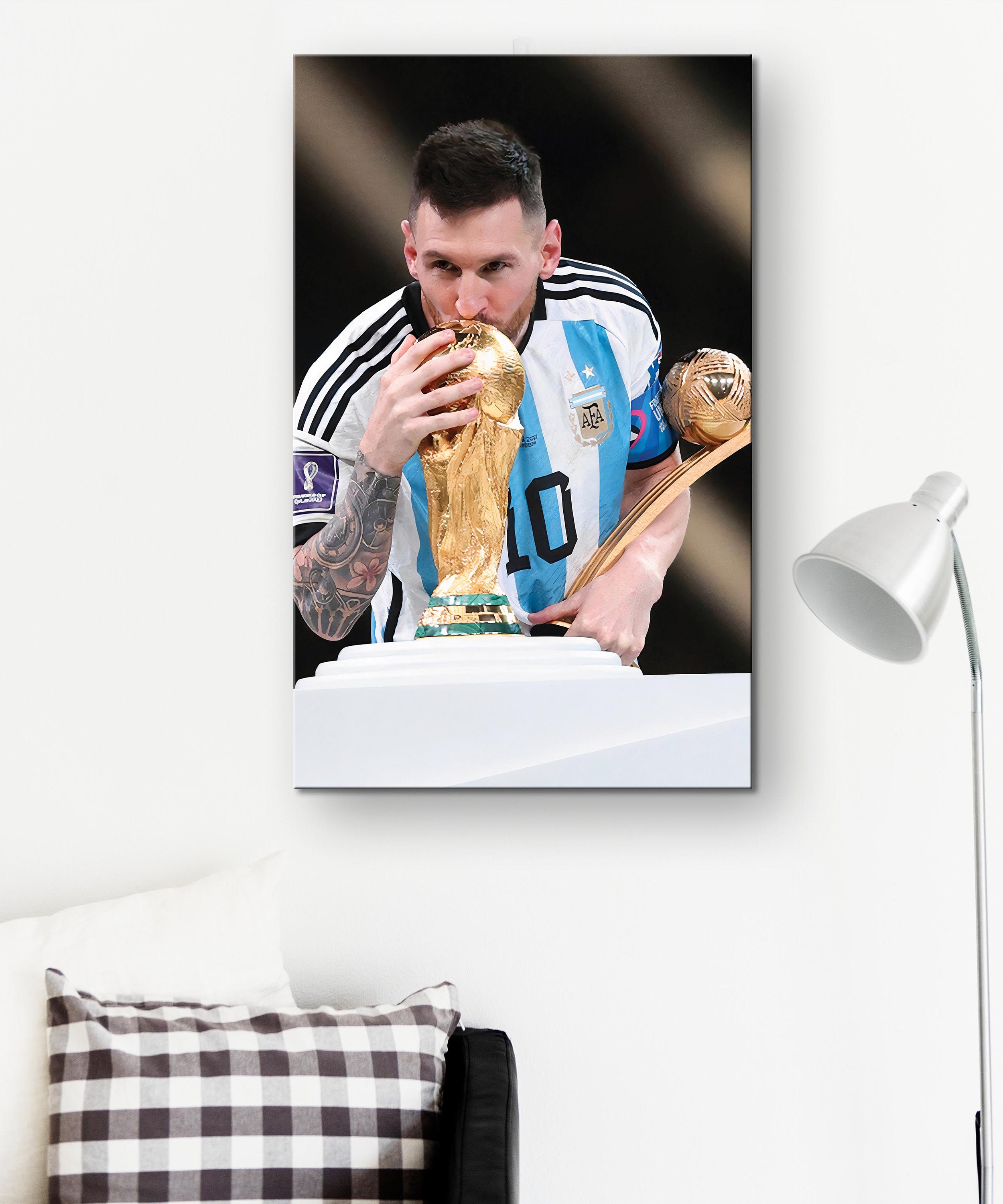 Lionel Messi Canvas, Soccer Player Poster, Argentina Soccer Player ...
