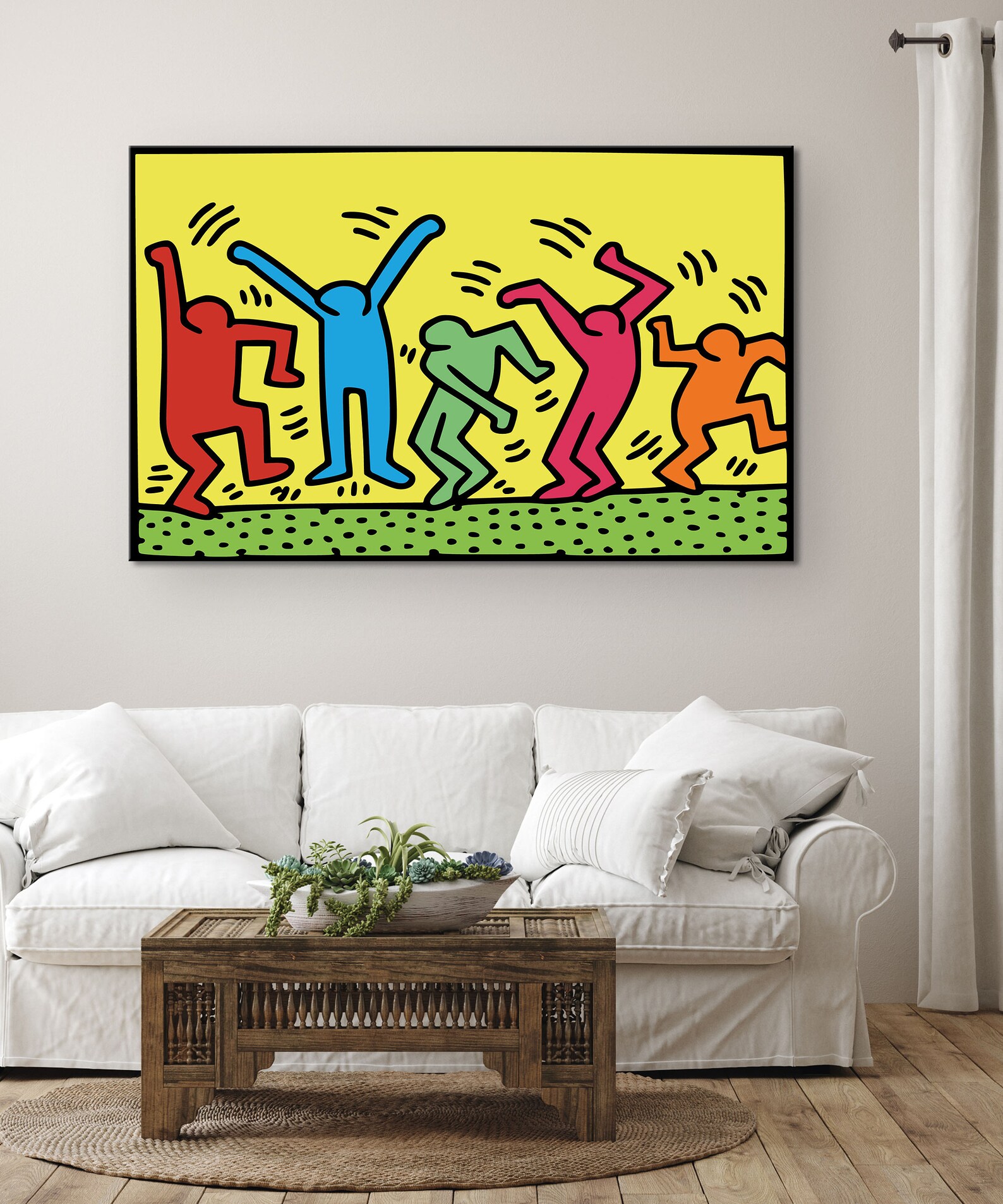 Keith Haring Dancing Canvas, Keith Haring Dancer, Dancing People Canvas ...
