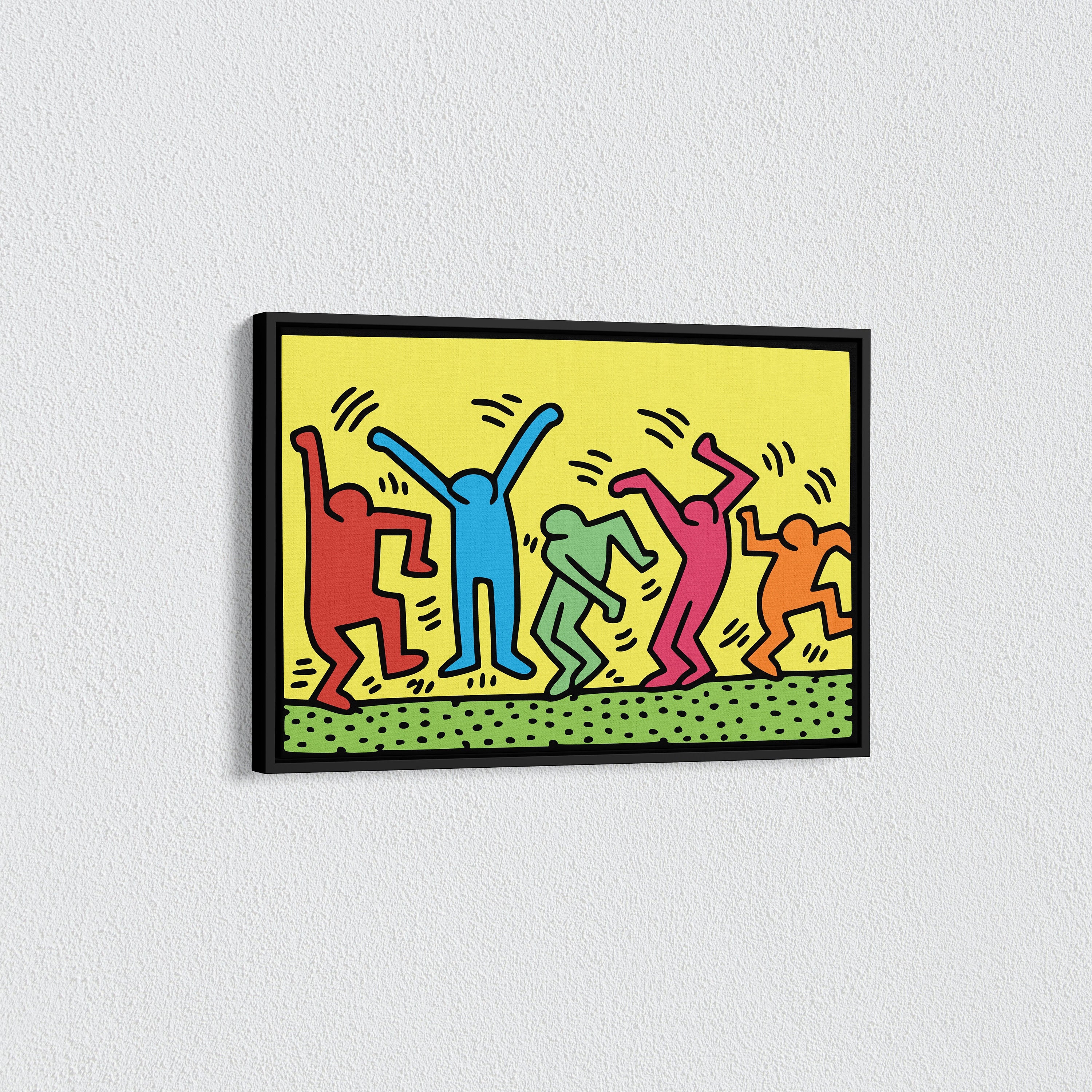 Keith Haring Dancing Canvas, Keith Haring Dancer, Dancing People Canvas ...
