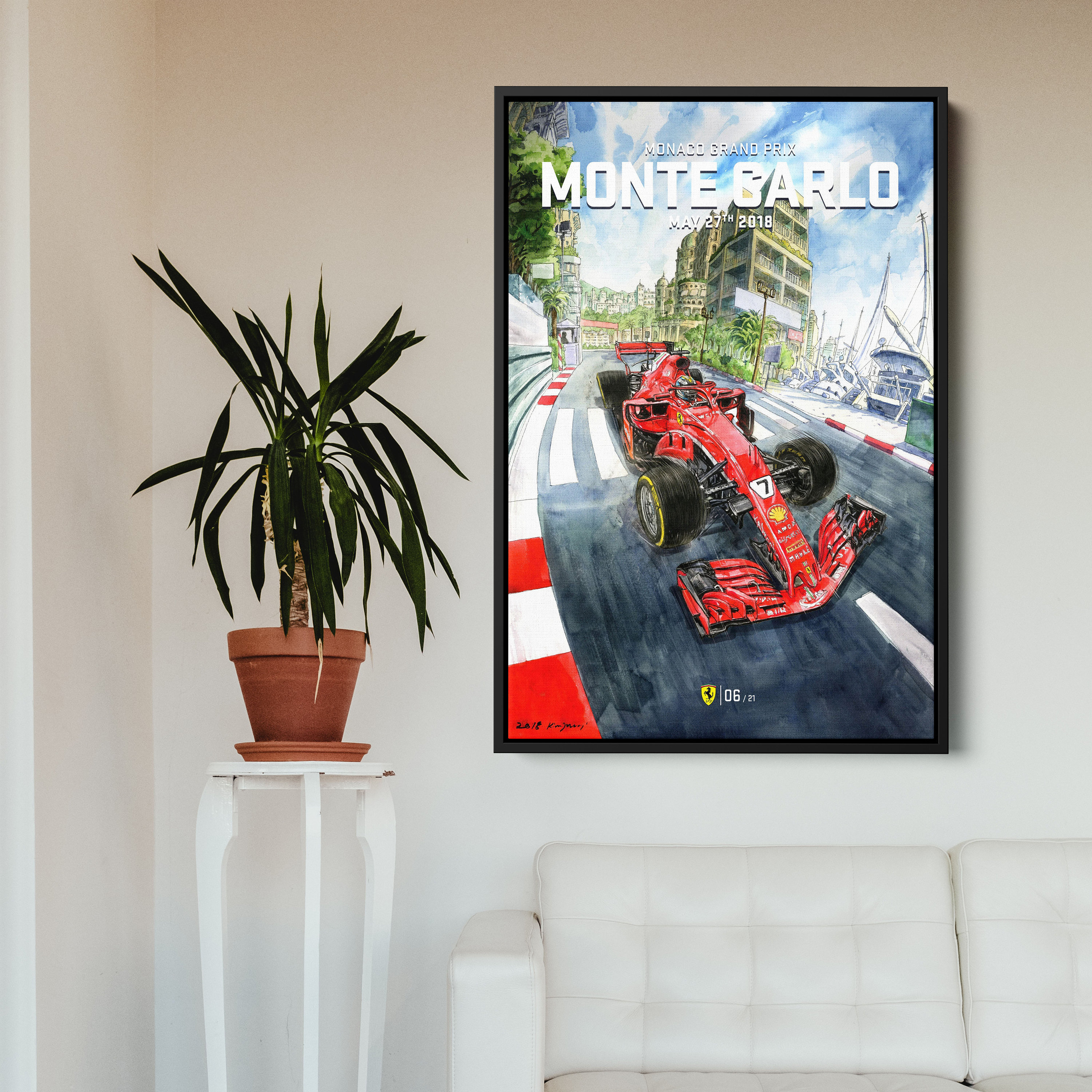 F1 Monaco Grand Prix Monte Carlo Canvas, F1 Poster, 2021 Formula 1 STC ...