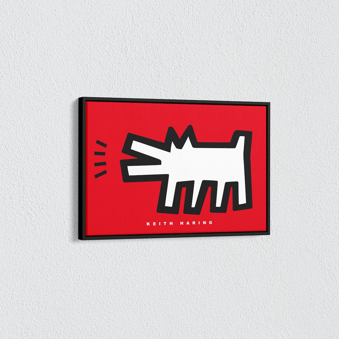 Keith Haring Dog, Keith Haring Prints, Haring Canvas, Keith Haring ...