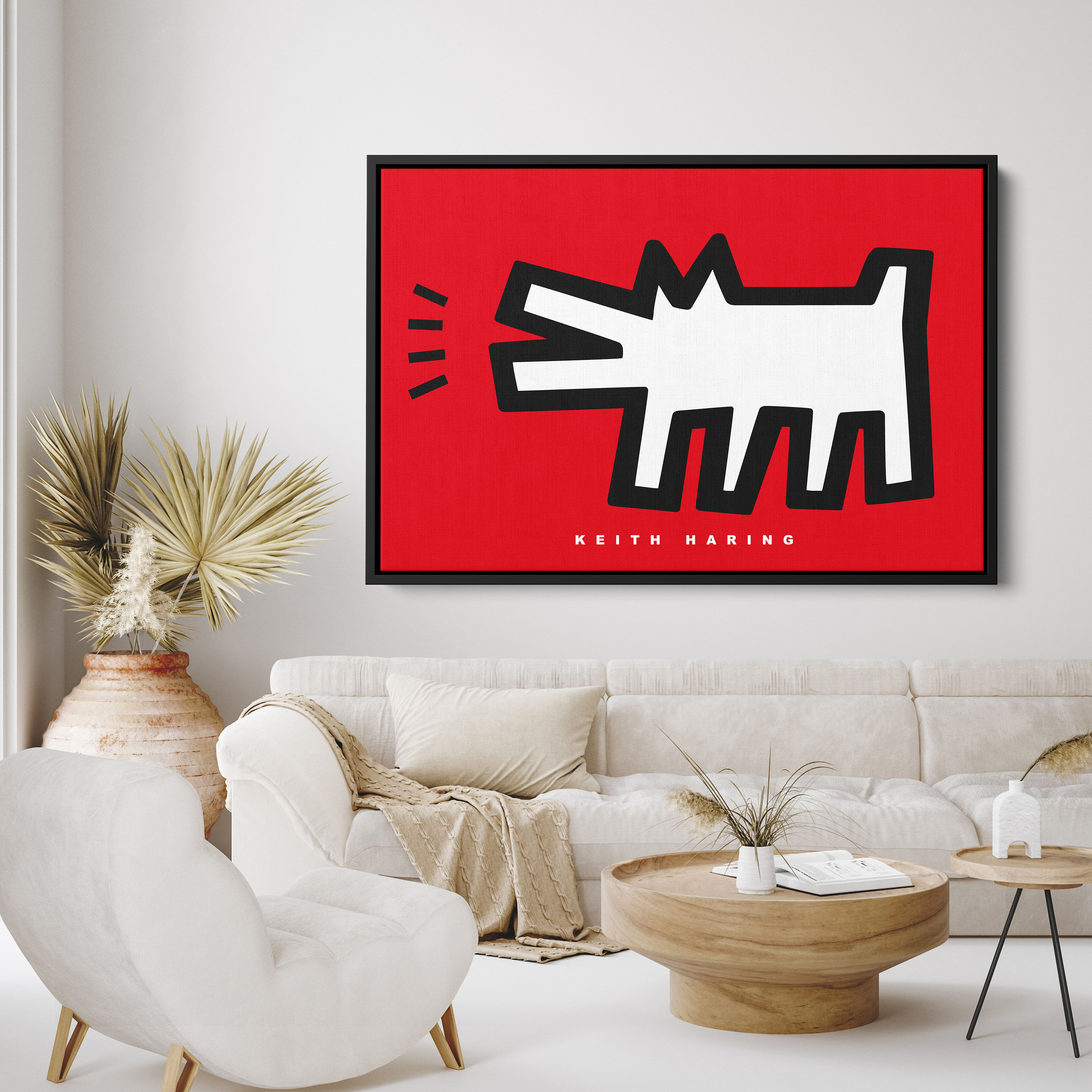 Keith Haring Dog, Keith Haring Prints, Haring Canvas, Keith Haring ...