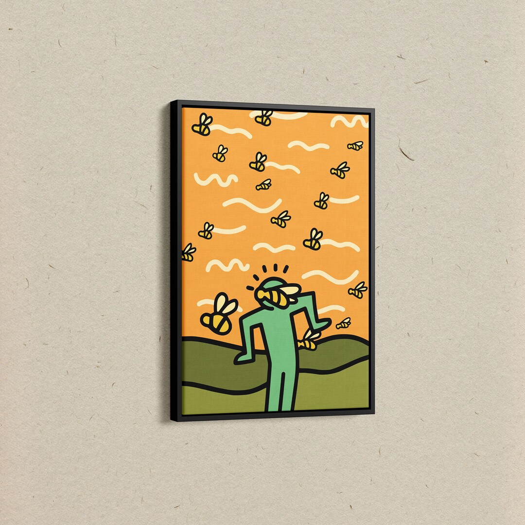 Keith Haring Bee Canvas, Keith Haring Poster, Gallery Wall Art,keith ...