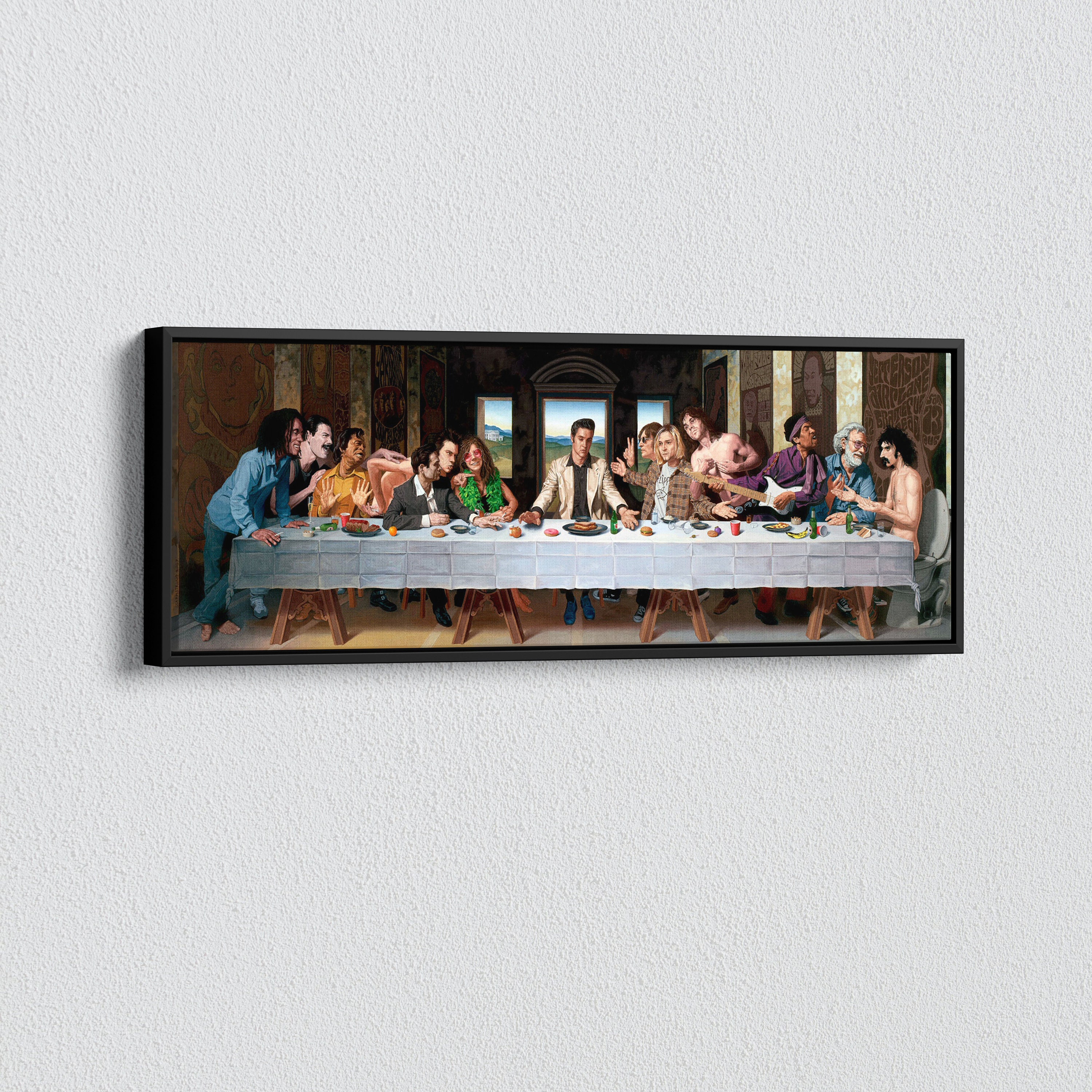 Rockstar Last Supper Canvas Wall Art, Famous People Poster Art ...