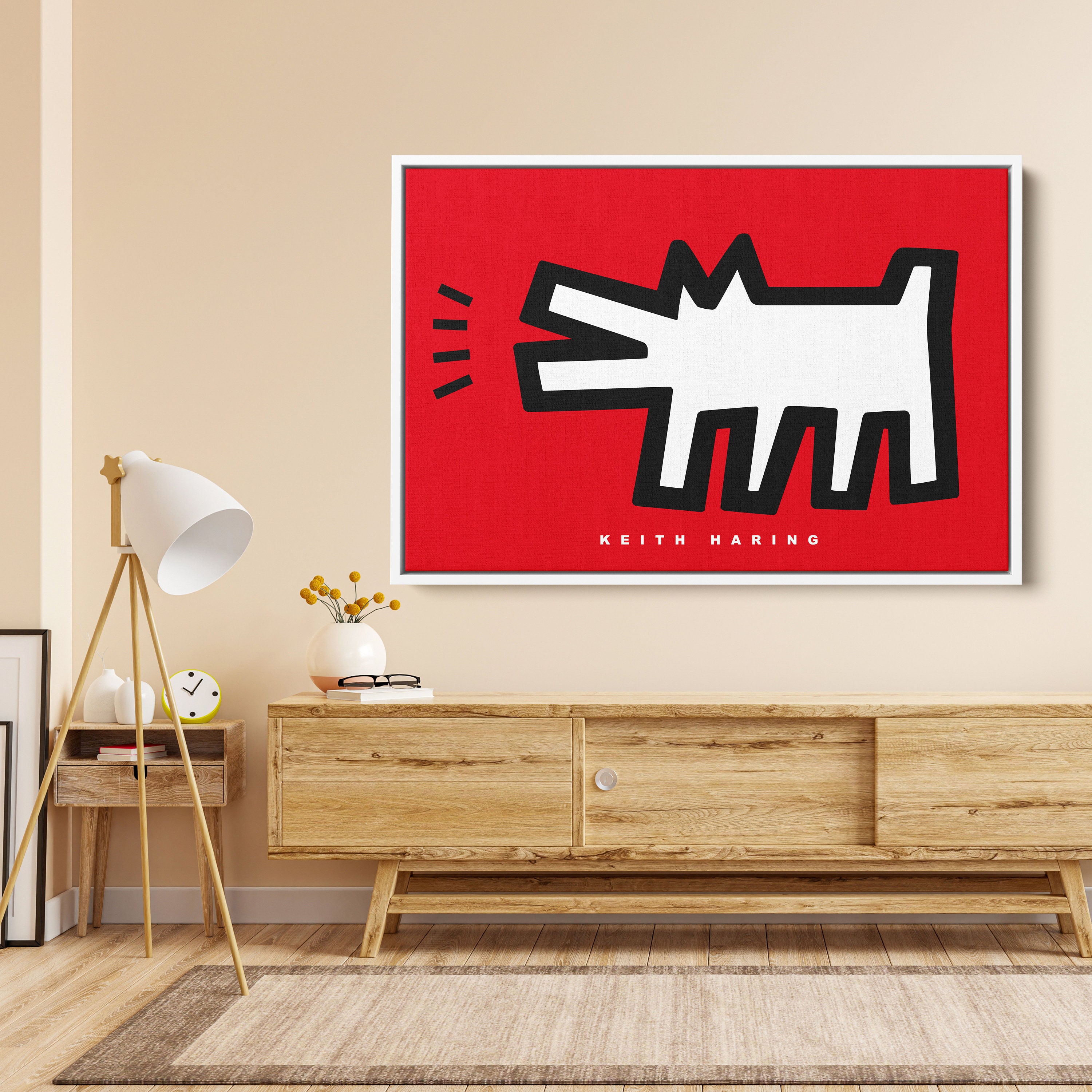 Keith Haring Dog, Keith Haring Prints, Haring Canvas, Keith Haring ...