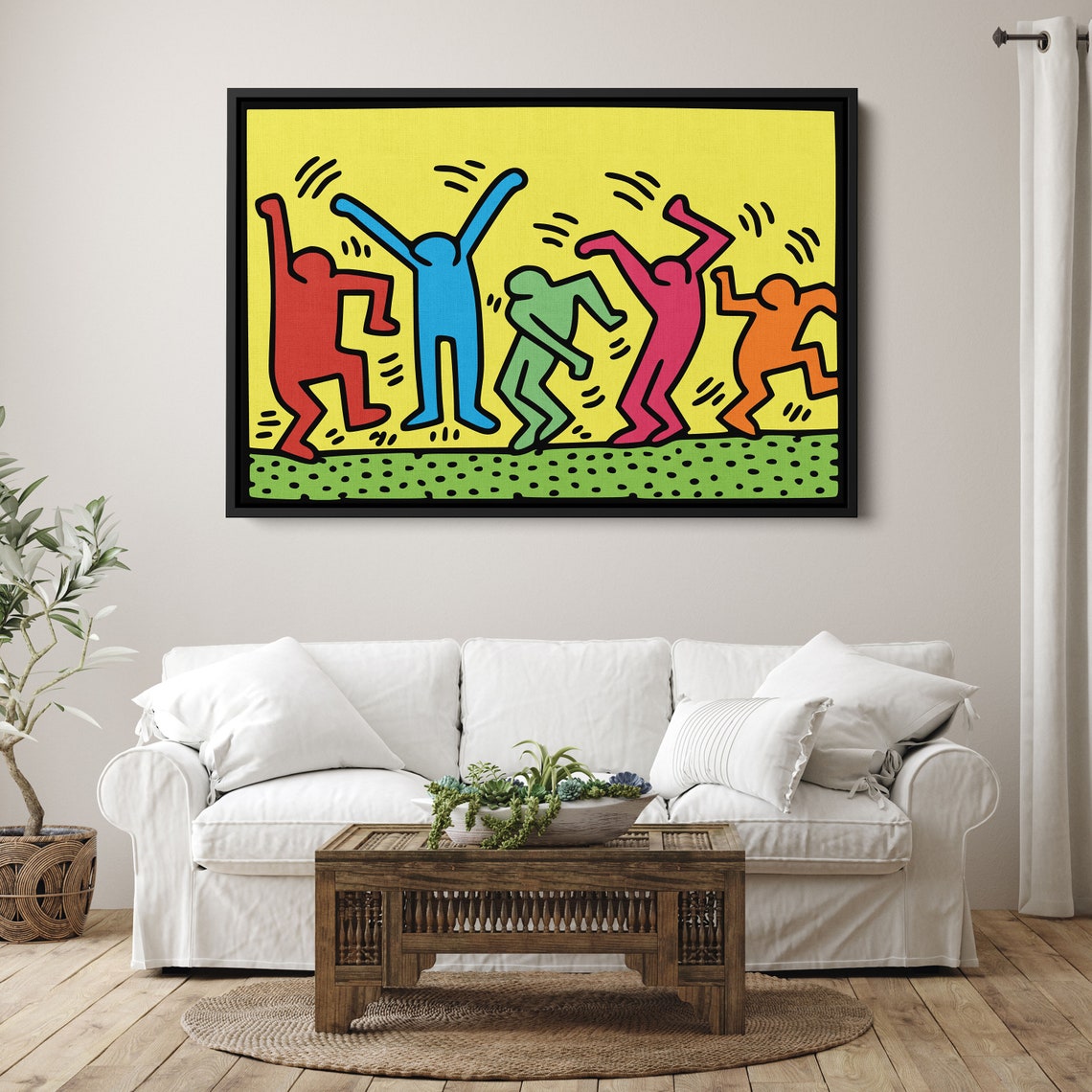 Keith Haring Dancing Canvas, Keith Haring Dancer, Dancing People Canvas ...
