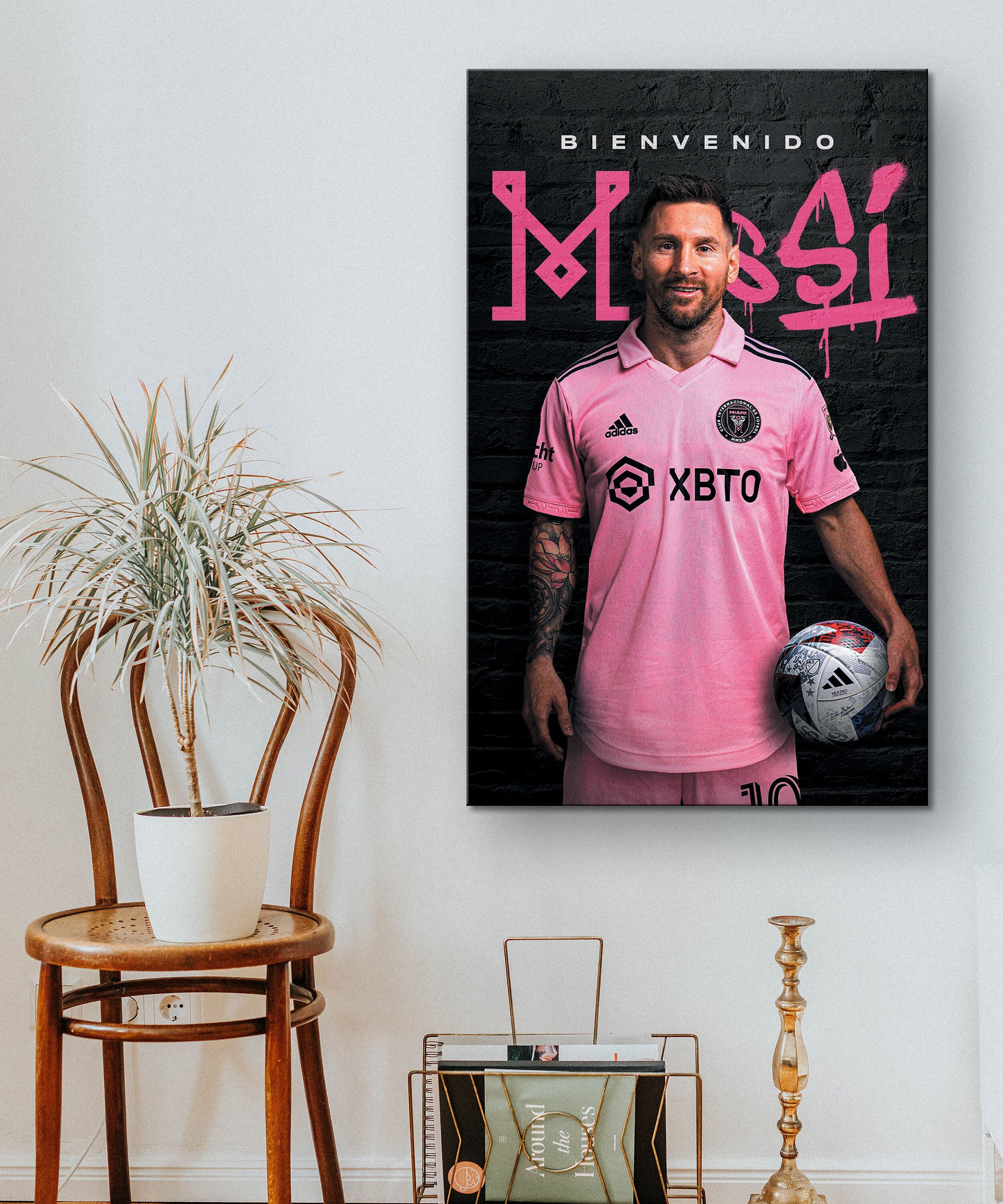 Lionel Messi Inter Miami Canvas, Messi Canvas, Messi Miami Poster, MLS ...
