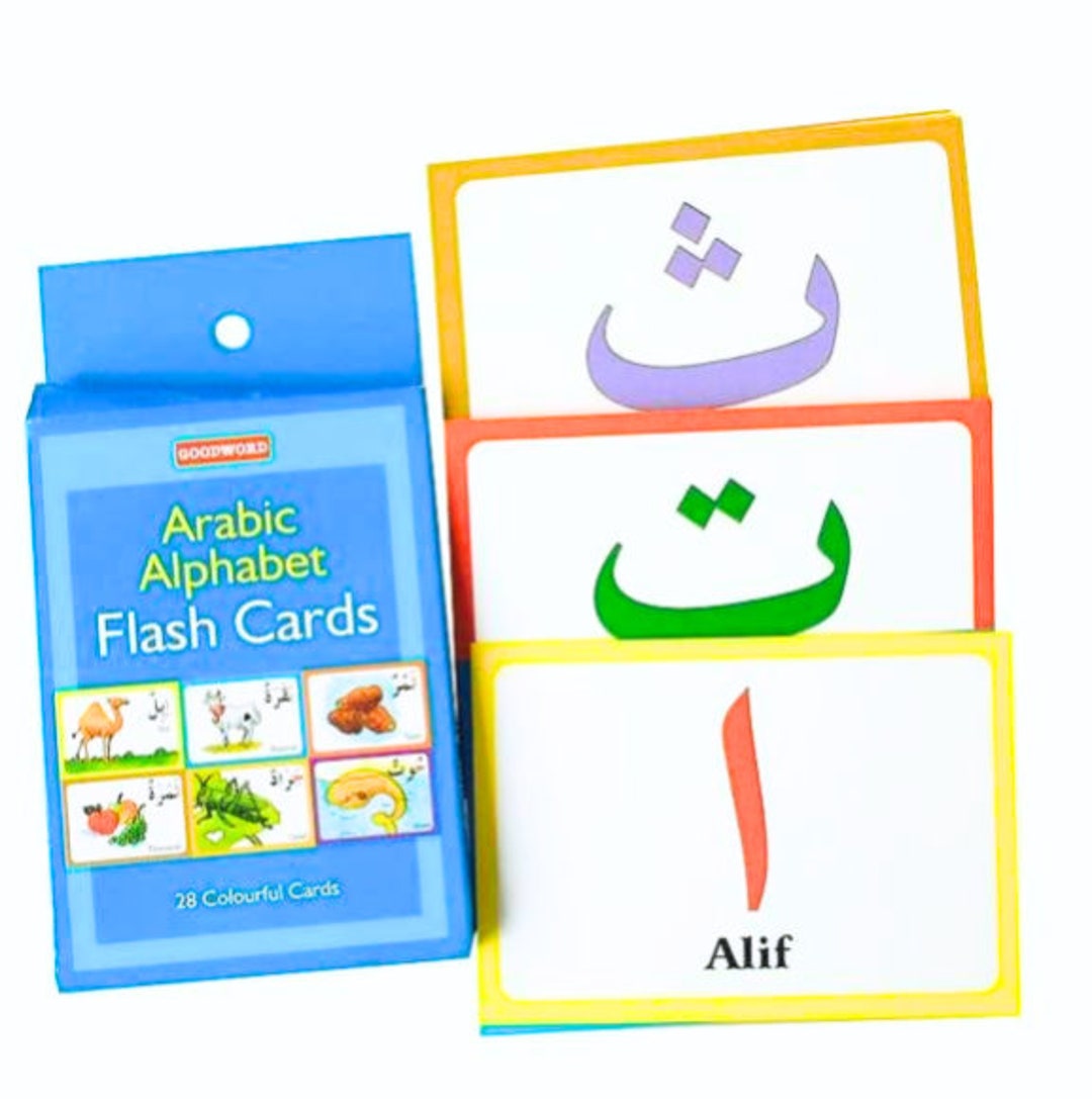 Arabic Alphabet Flash Cards for Children Size 2729 Cm - Etsy