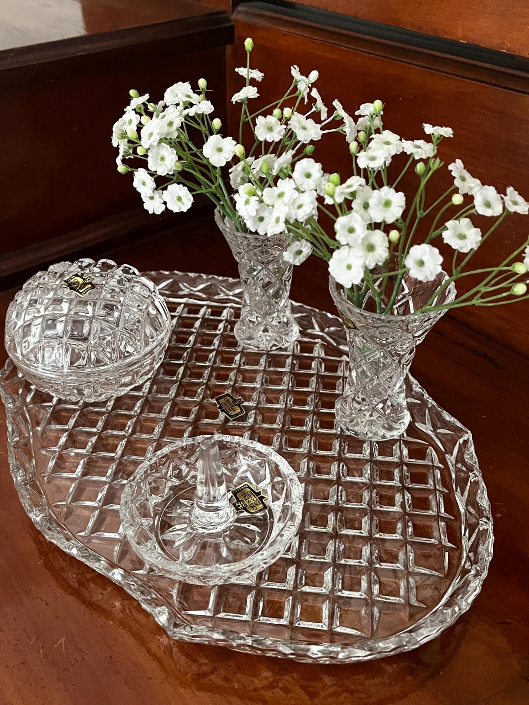 Zajecar Crystal Dressing Table Vanity Set. Made at Zajecar Crystal in ...