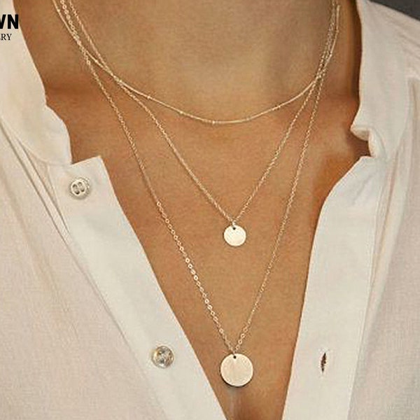 3 Layer Necklace - Etsy