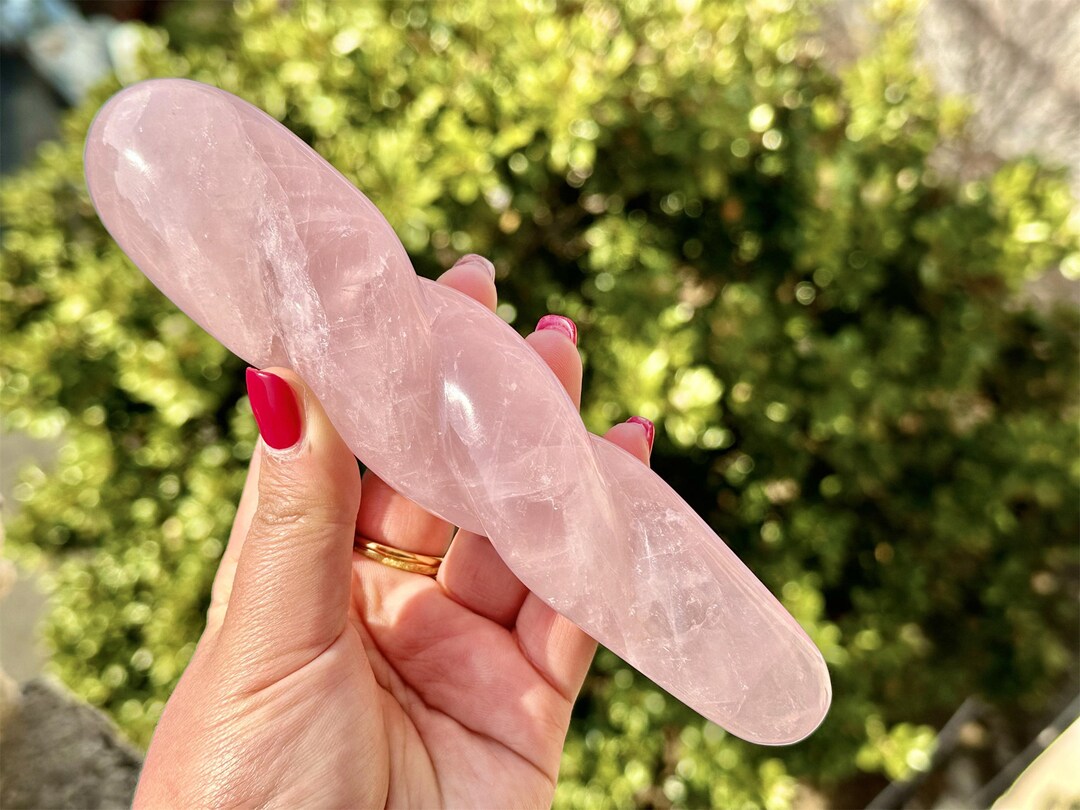 7 Natural Rose Quartz Hand Carved Massage Stick,crystal Massage,massage ...