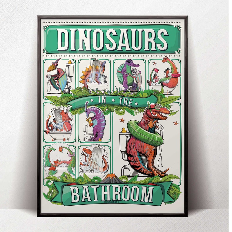 Dinosaur Bathroom - Etsy