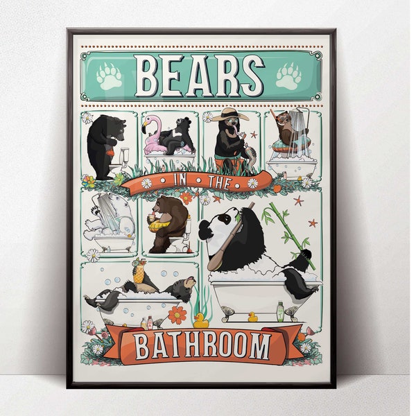 Bathroom Poster - Etsy