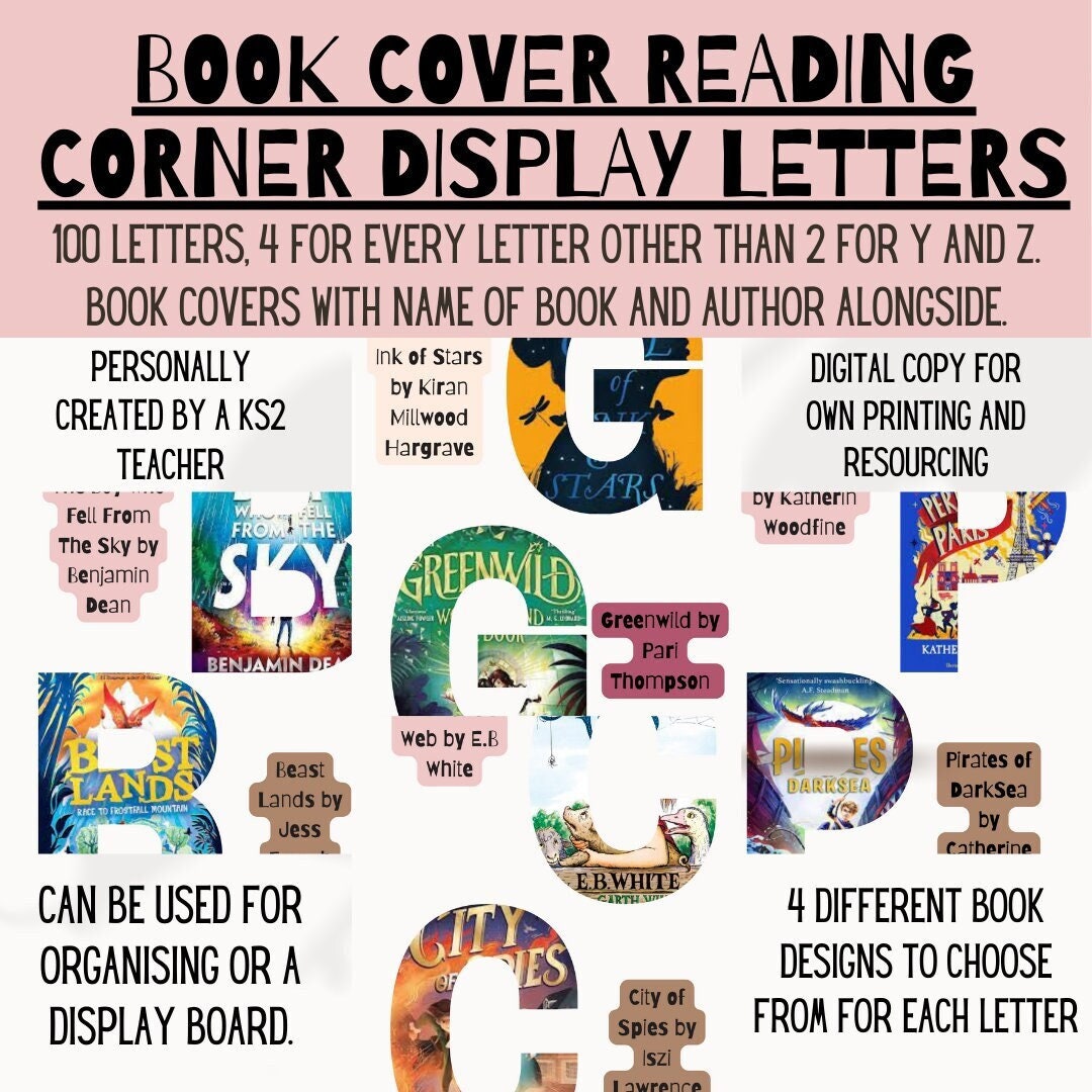 Book Cover Reading Corner Bulletin Board Classroom Display Lettering ...