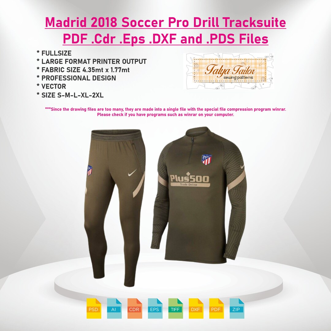 Original Brand Soccer Training Tracksuit Bottom and Top Set Sewing and ...