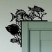 Personalized Fish Door Corner Sign, Fish Ocean Metal Door Topper ...