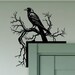 Personalized Raven Bird Door Corner Sign, Raven Animal Metal Door ...