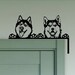 Personalized Siberian Husky Door Corner Sign, Husky Dog Metal Door ...