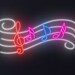 Custom Music Notes Neon Sign, Music Notes Neon Sign, Music Notes Led ...