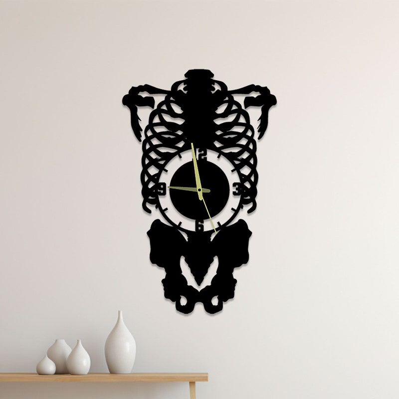 Large Skeleton Wall Clock - Etsy