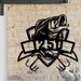 Personalized Bass Fish House Number, Fishing Home Number Metal Wall ...