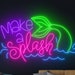 Splash Mermaid Neon Sign, Mermaid Neon Sign, Wall Decor, Nursery Neon ...