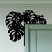 Personalized Monstera Door Corner Metal Wall Art, Monstera Metal Sign ...