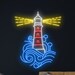Lighthouse Neon Sign, Beach Bar Sign, Light House Led Sign, Sea Led ...