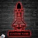 Personalized Space Shuttle Metal Wall Sign, Rocket Metal Wall Light ...