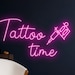 Tattoo Time Neon Light, Tattoo Shop Led Sign, Tattoo Salon Led Light ...