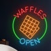 Waffles Open Neon Sign, Open Waffles Led Sign, Waffles Led Light ...
