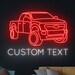 Pick up Truck Neon Sign, Pick up Truck Led Sign, Truck Led Light, Truck ...