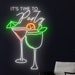 It's Time to Party Neon Light, Cocktail Neon Sign, Wine Led Light, Bar ...