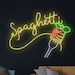 Spaghetti Neon Sign, Italian Noodles Led Light, Italy Noodle Neon Sign ...
