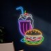 Milkshakes Burgers Led Light, Milkshakes Led Sign, Burger Milkshake ...