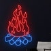 Bonfire Neon Sign, Flame Neon Light, Fire Led Sign, Burning LED Light ...