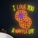 I Love You A Waffle Lot Neon Sign Waffles Led Sign Waffle - Etsy