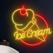 Ice Cream Neon Sign, Ice Cream Neon Light, Ice Cream Cone LED Light ...